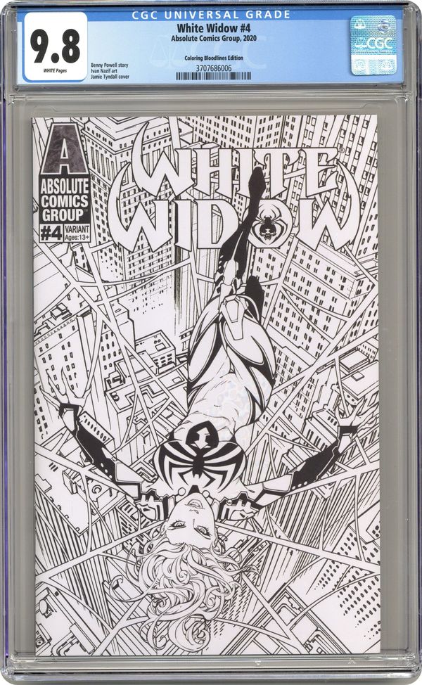 White Widow (2018 Absolute Comics Group) #4COLORING CGC 9.8