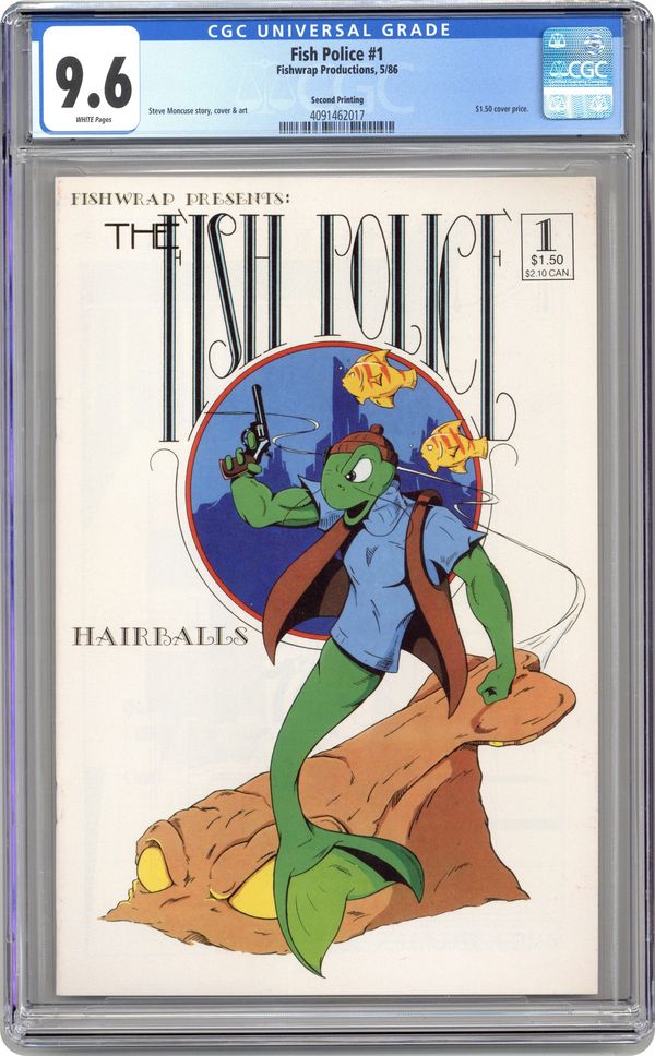 Fish Police (1985 Fishwrap) #1REP CGC 9.6