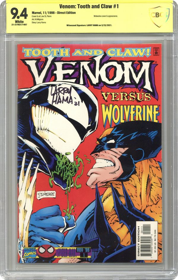 Venom Tooth and Claw (1996) #1 CBCS 9.4