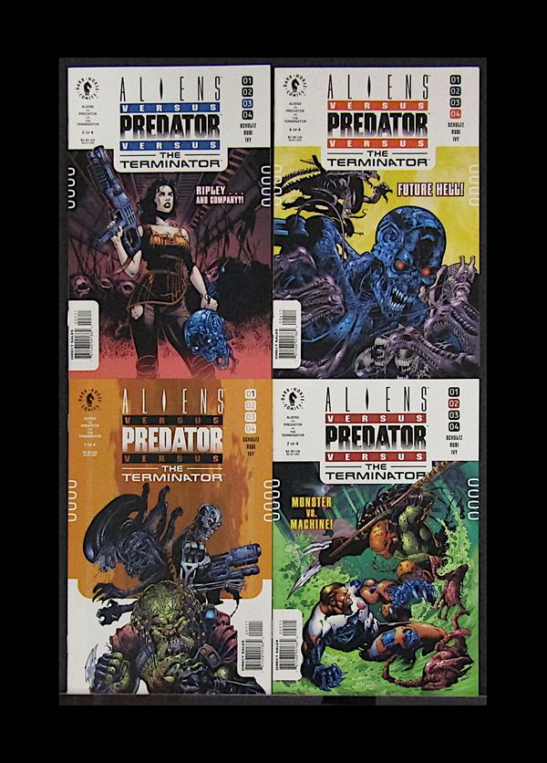 Aliens vs. Predator vs. the Terminator Lot of 4