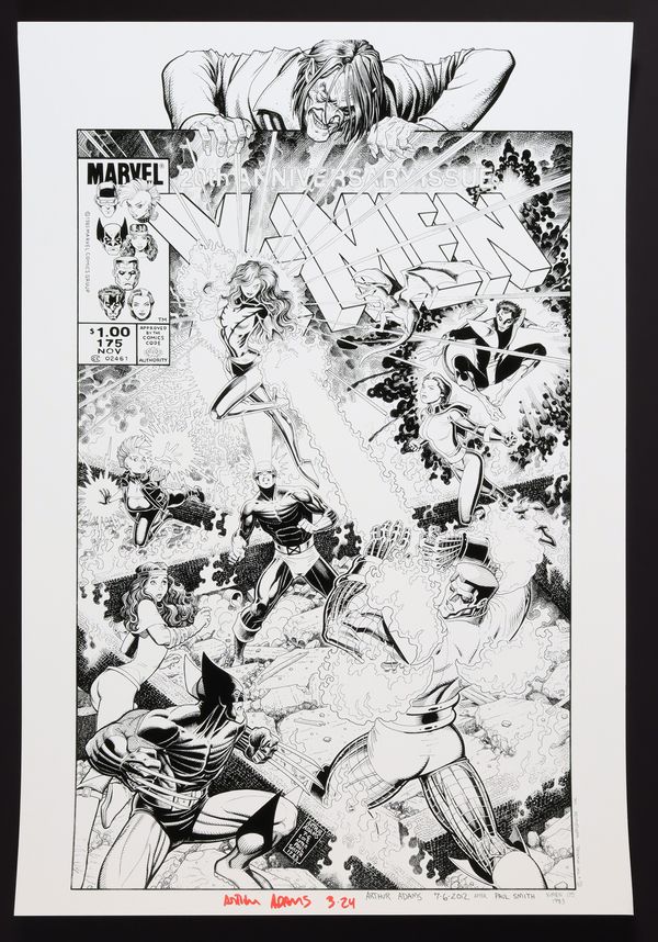 Uncanny X-Men #175 Cover Recreation and Expansion Print by Art Adams