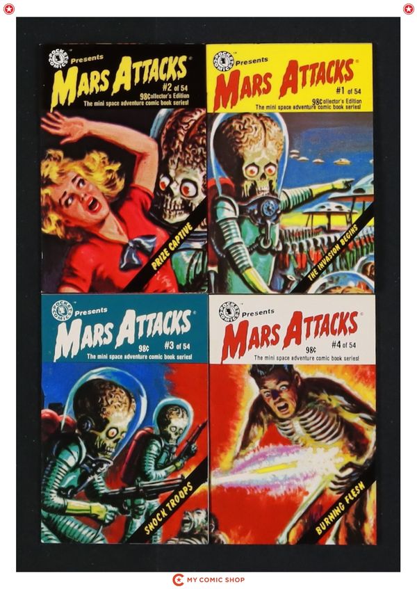 Mars Attacks Mini Comic Lot of 4