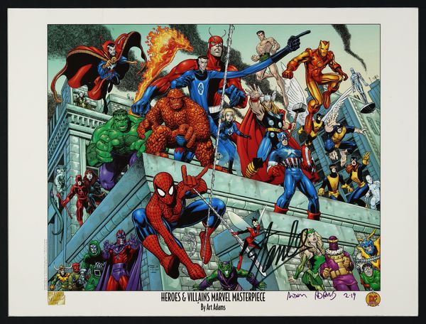 Heroes & Villains: Marvel Masterpiece Dynamic Forces Print by Art Adams