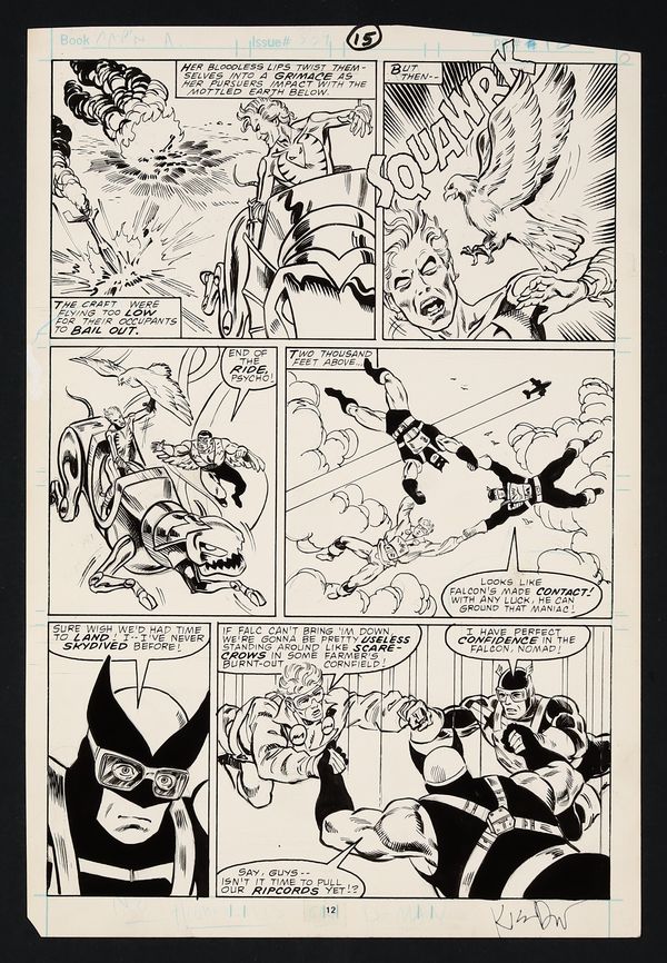 Original Art from Captain America #339 (1988) Page 12 Pencils by Kieron ...