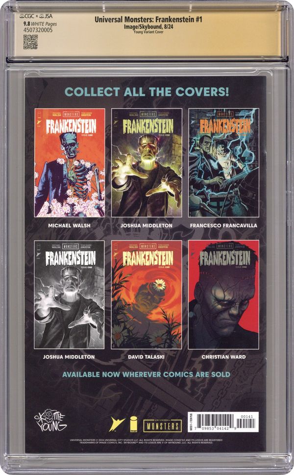 Universal Monsters Frankenstein (2024 Image) 1YOUNG CGC 9.8 JSA Young