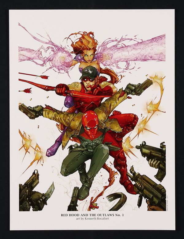 Red Hood and the Outlaws #1 (2011) Cover Print by Kenneth Rocafort