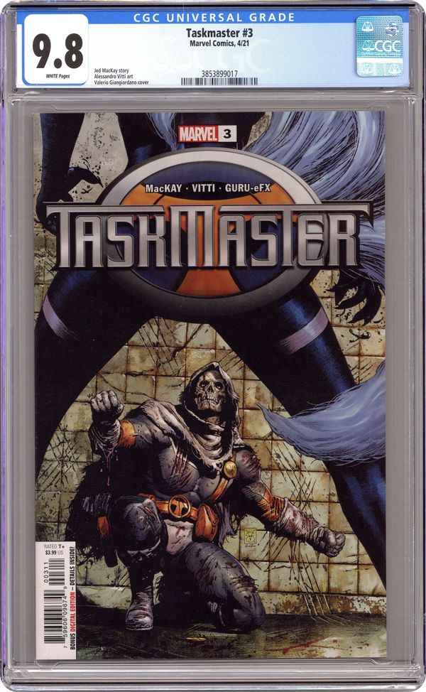 Task comic books graded by CGC