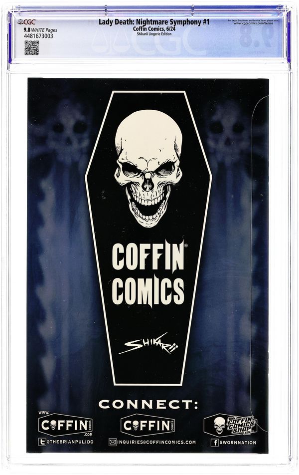 Lady Death Nightmare Symphony (2019 Coffin) 1SHIKARII.D CGC 9.8