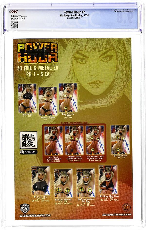 Power Hour (2022 Black Ops) Kickstarter 2SWORDGIRL.B CGC 9.8