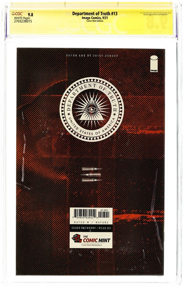 Department of Truth (2020 Image) 13COMICMINT.A CGC 9.8 SS Javan Jordan