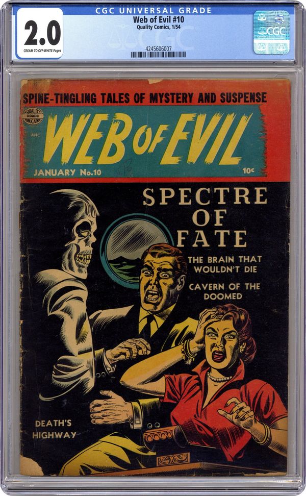 Web of Evil (1952) comic books graded by CGC