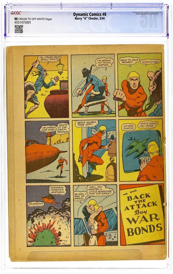 Dynamic Comics (1941 Chesler) 8 CGC Coverless