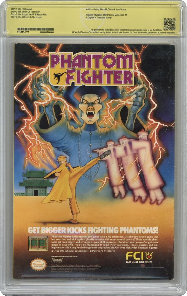Super Mario Bros Special Edition (1990) 1 CBCS 8.0 Verified Sig Nichols