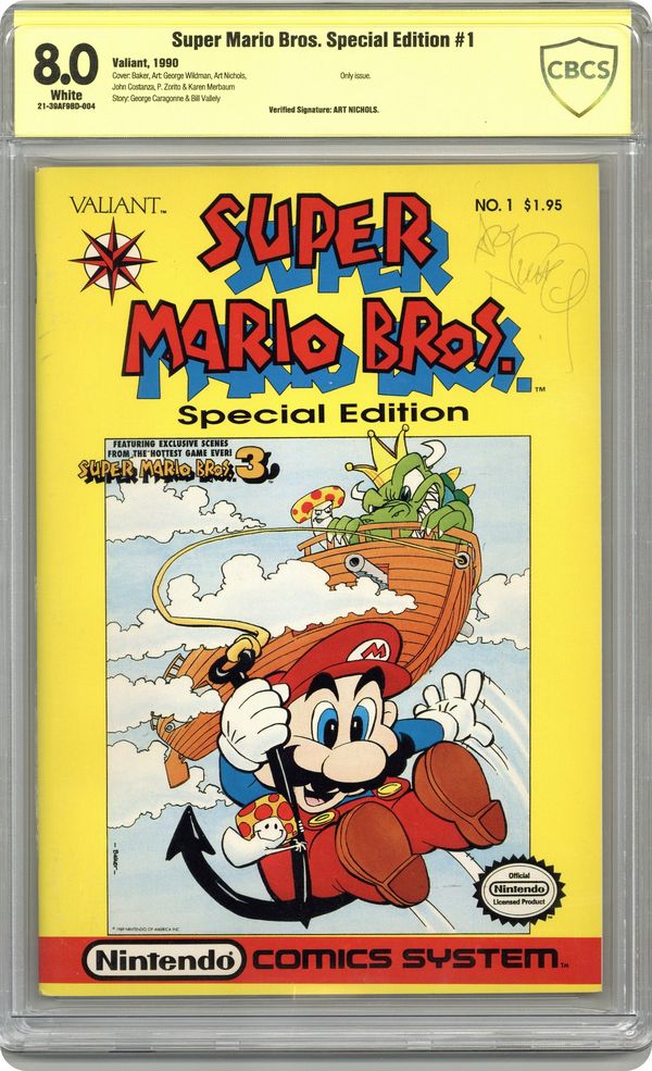 Super Mario Bros Special Edition (1990) 1 CBCS 8.0 Verified Sig Nichols