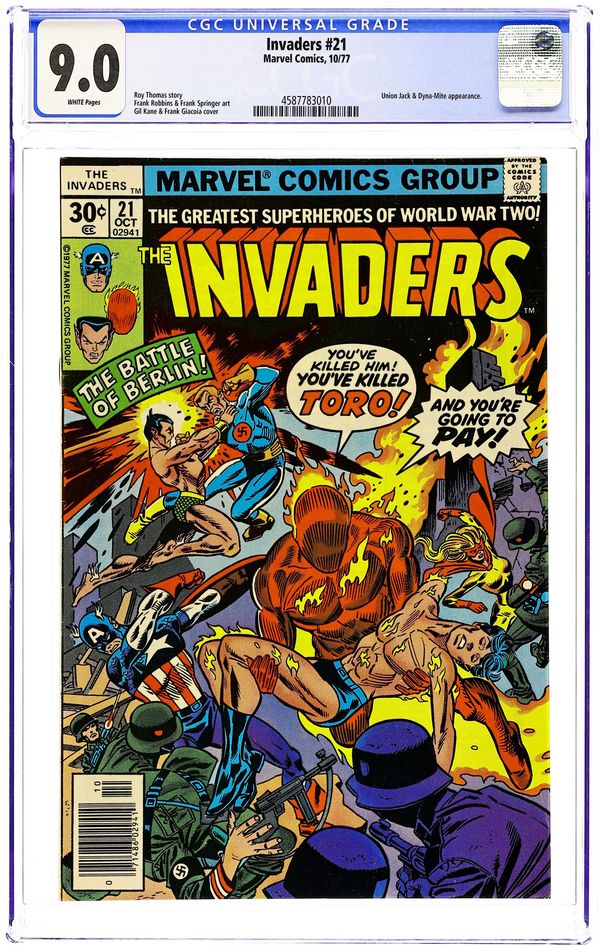 Invaders (1975 Marvel 1st Series) 21 CGC 9.0