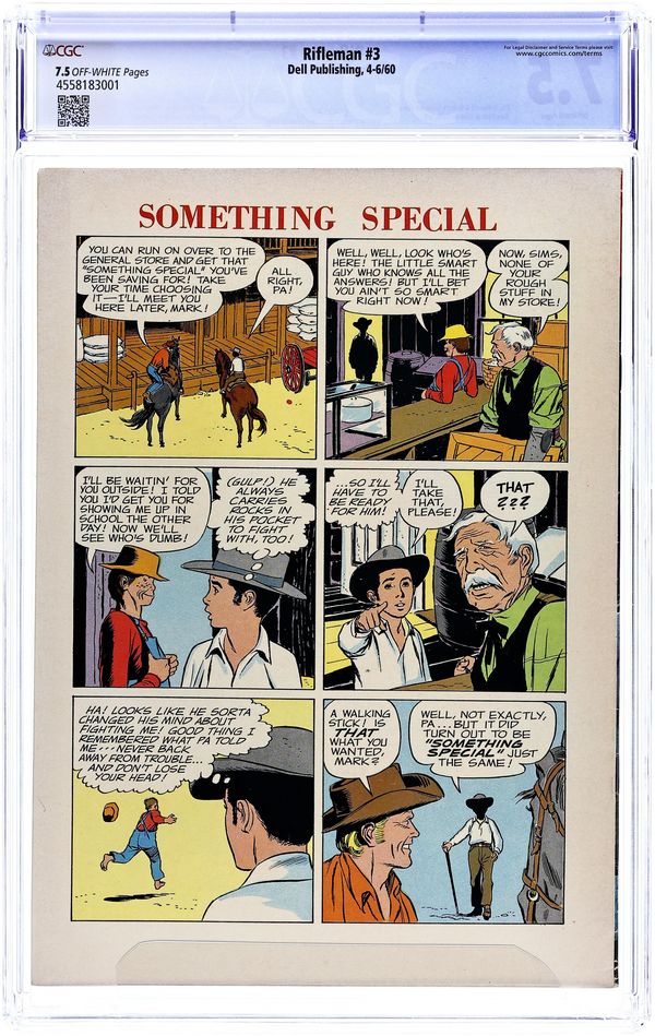 Rifleman (1960-1964 Dell/Gold Key) 3B CGC 7.5