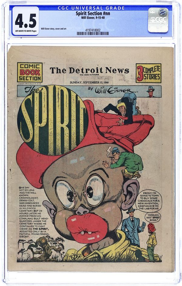 Spirit Weekly Newspaper Comic (1940-1952) Sep 15 1940 CGC 4.5