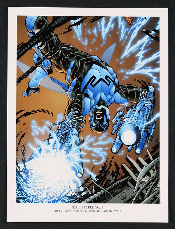 Blue Beetle #1 (2011) Cover Print by Tyler Kirkham, Sal Regla, and ...