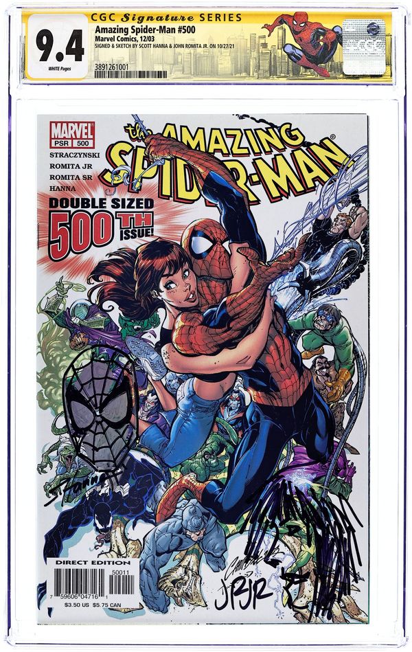 Amazing Spider-Man (1998 2nd Series) 500 CGC 9.4 SS Hanna/Romita Jr.
