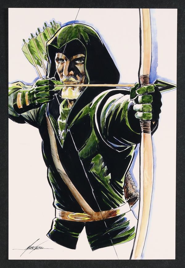 Green Arrow Print by Mike Grell