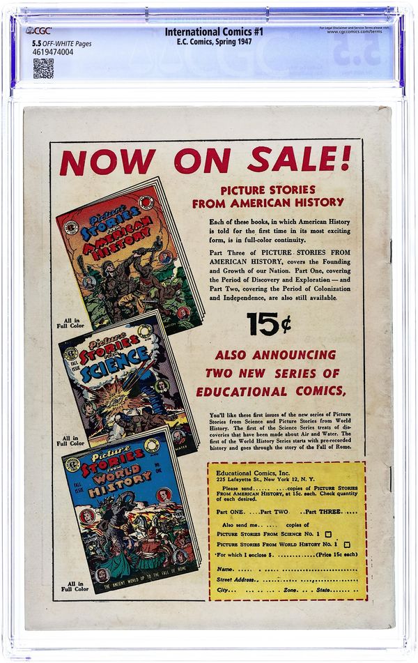 International Comics (1947) 1 CGC 5.5