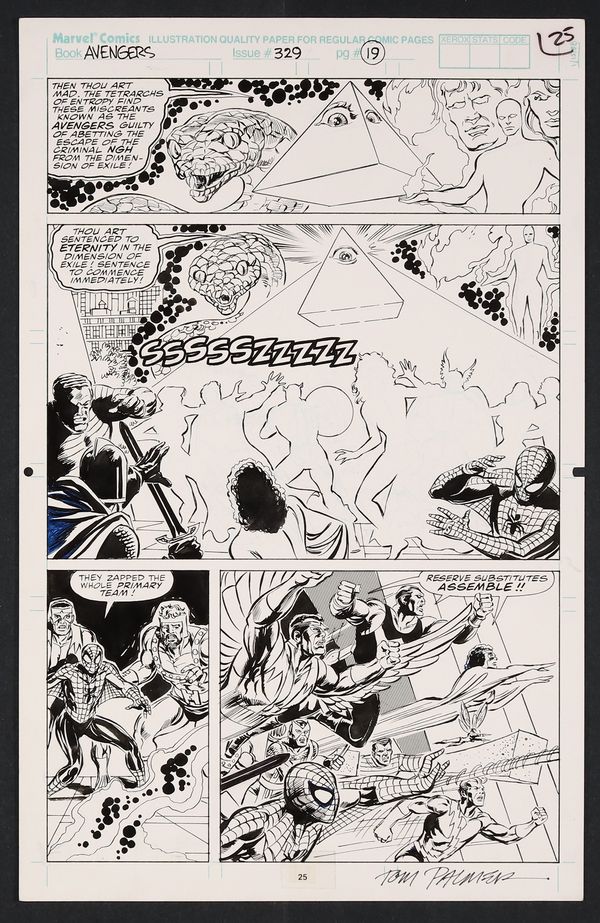 Original Art from Avengers #329 (1991) Page 19 Pencils by Paul Ryan ...