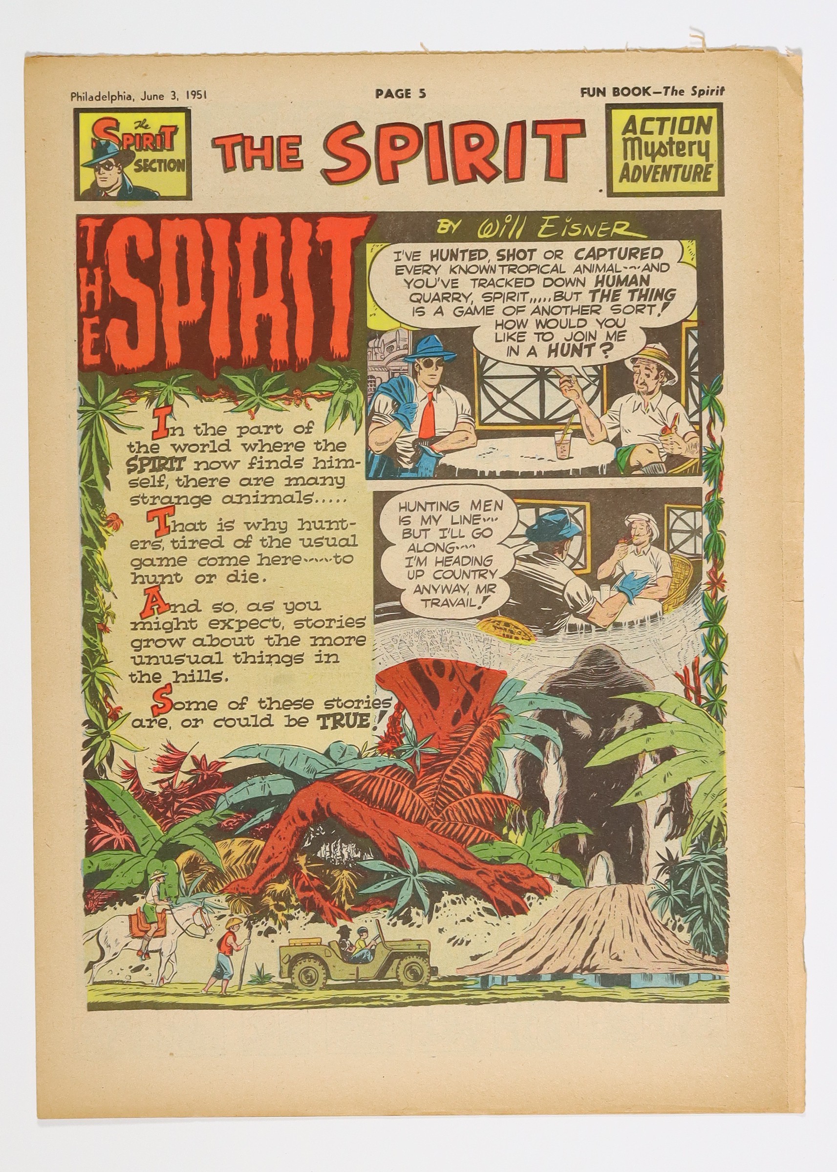 Spirit Weekly Newspaper Comic (1940-1952) Jun 3 1951 VG+ 4.5