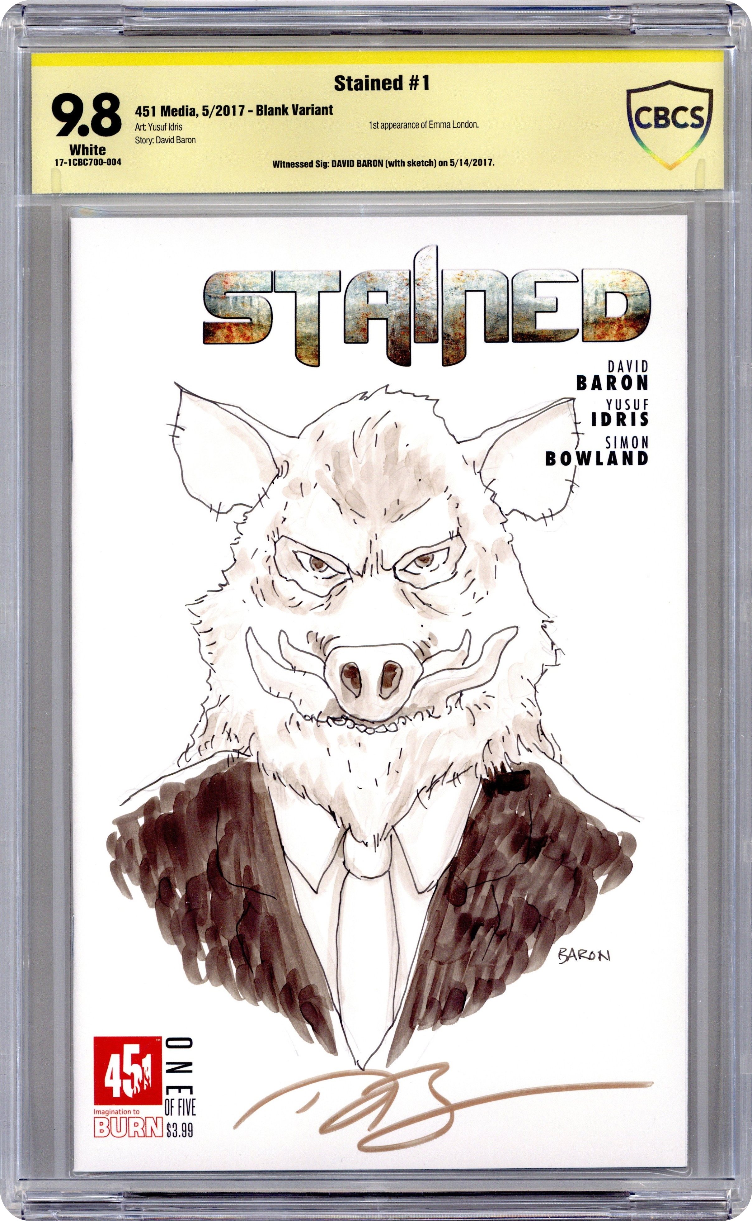 Stained (2017 451 Media) 1BLANK CBCS 9.8 SS Baron