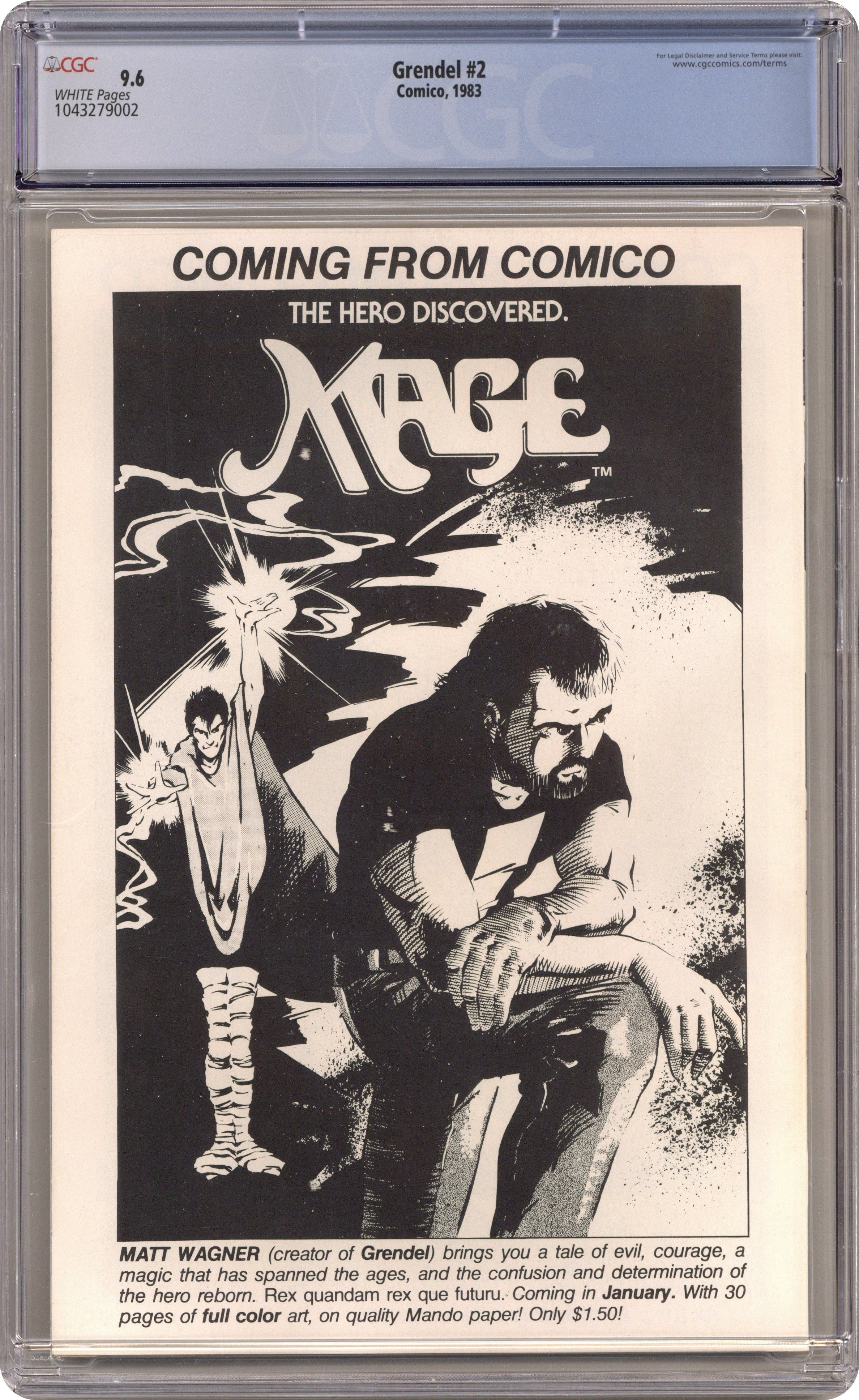 Grendel (1983 Comico) 2 CGC 9.6