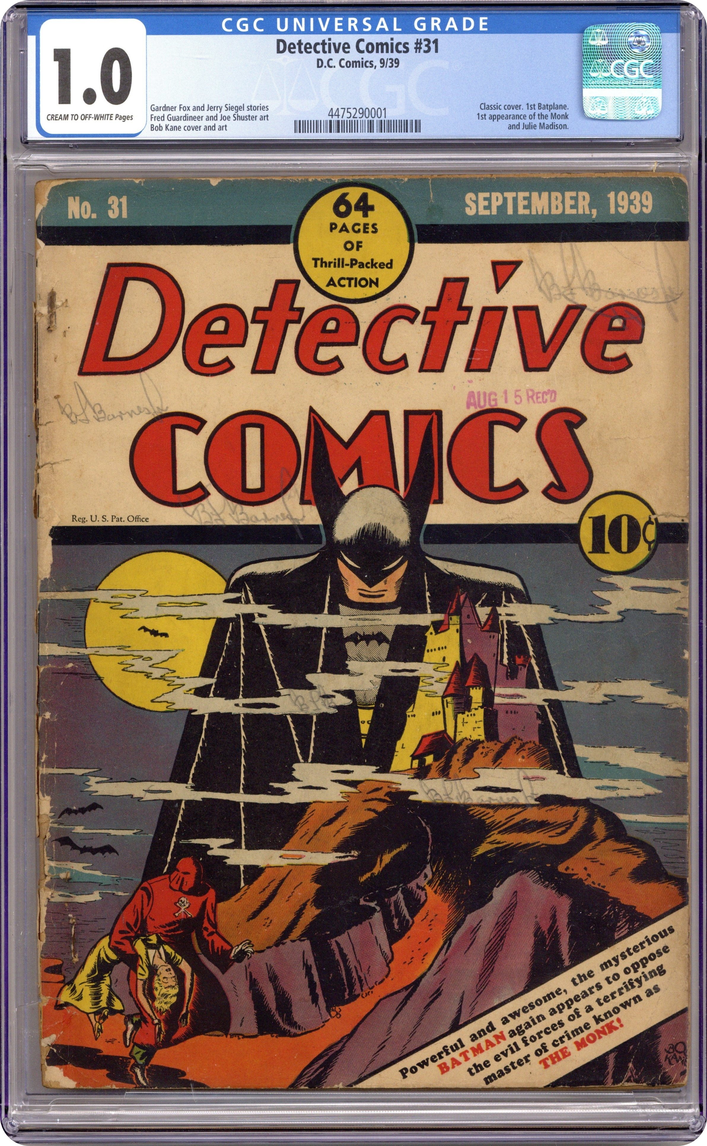 Detective Comics (1937 1st Series) 31 CGC 1.0