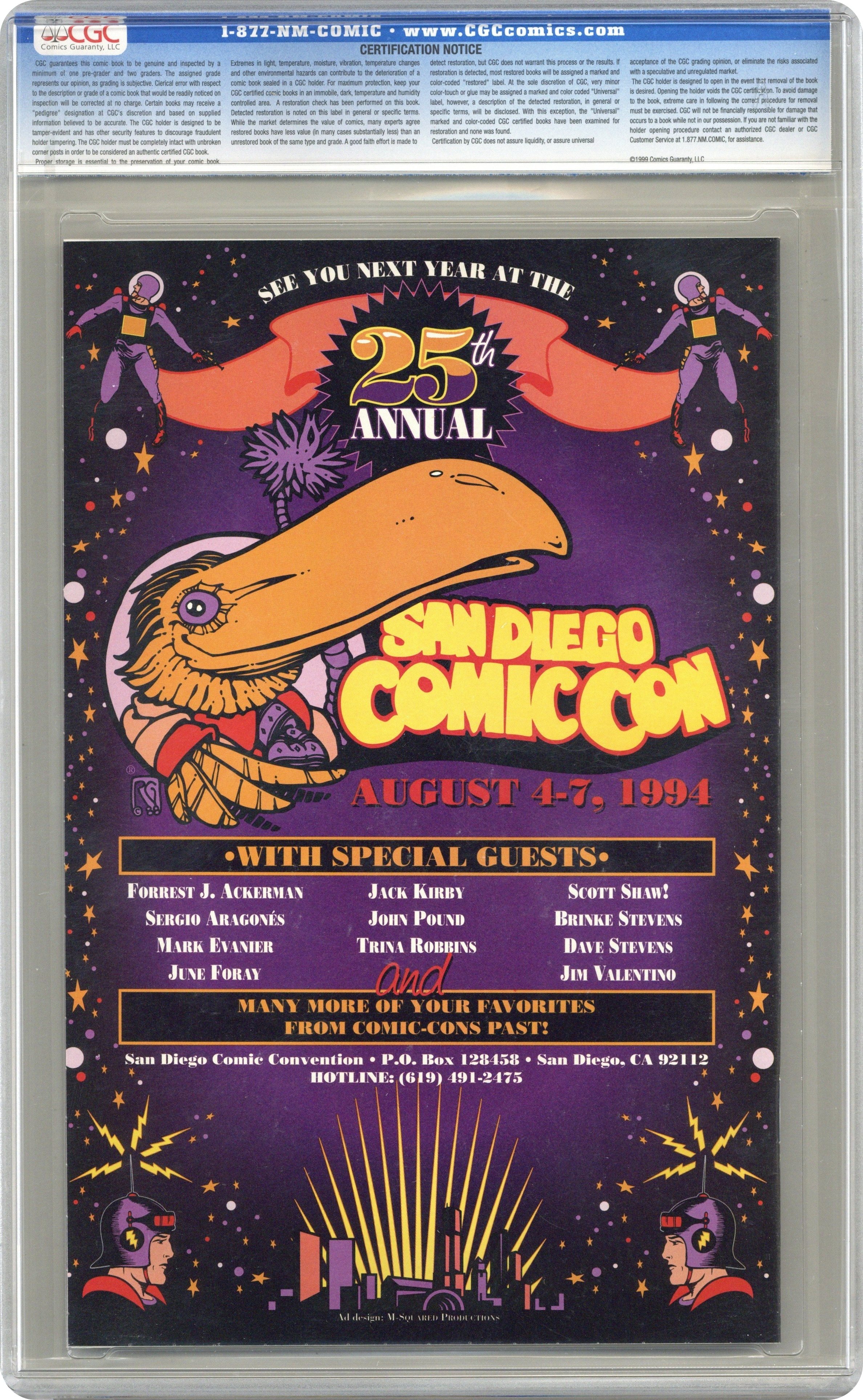 San Diego Comic Con Comics (1992) 2 CGC 9.8