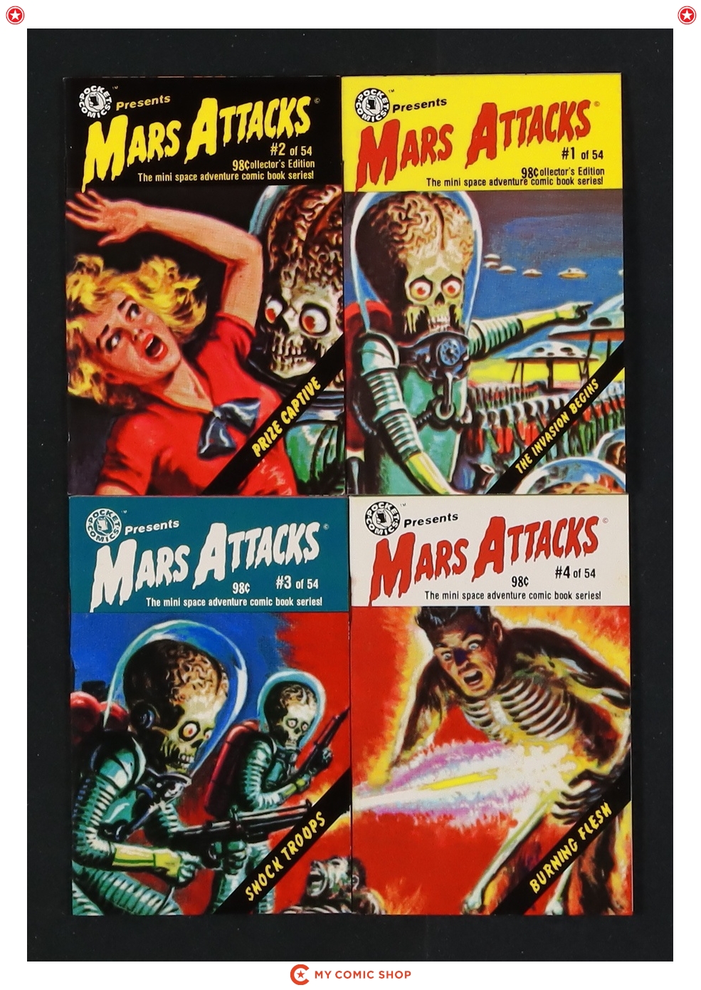 Mars Attacks Mini Comic Lot of 4