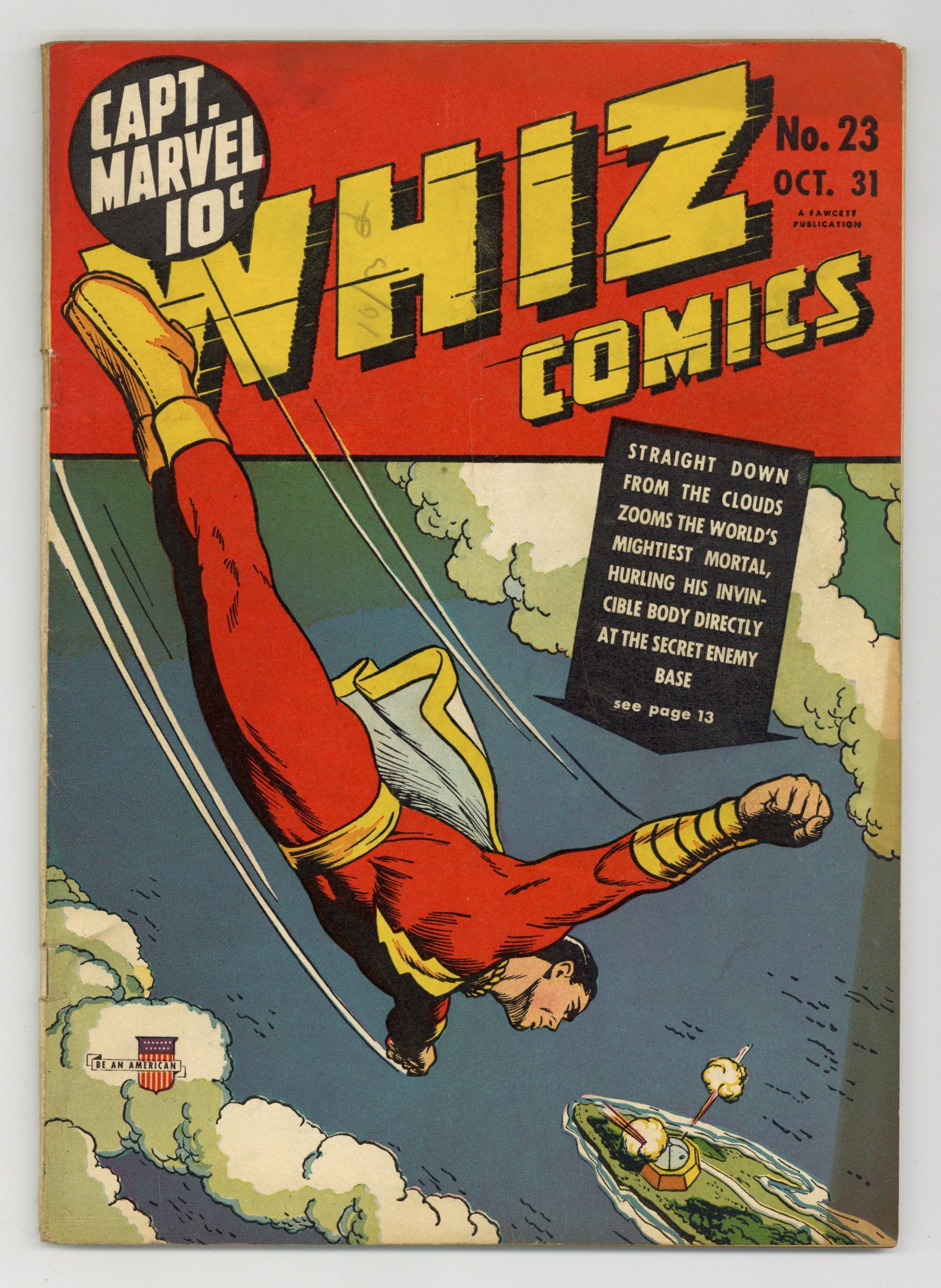 Whiz Comics (1940 Fawcett) 23 VG- 3.5