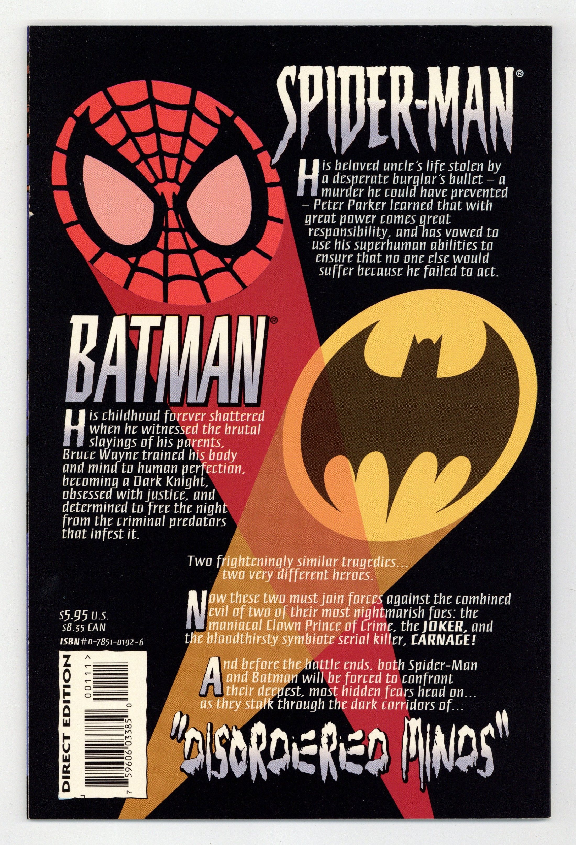 Spider-Man and Batman (1995) 1D VF 8.0