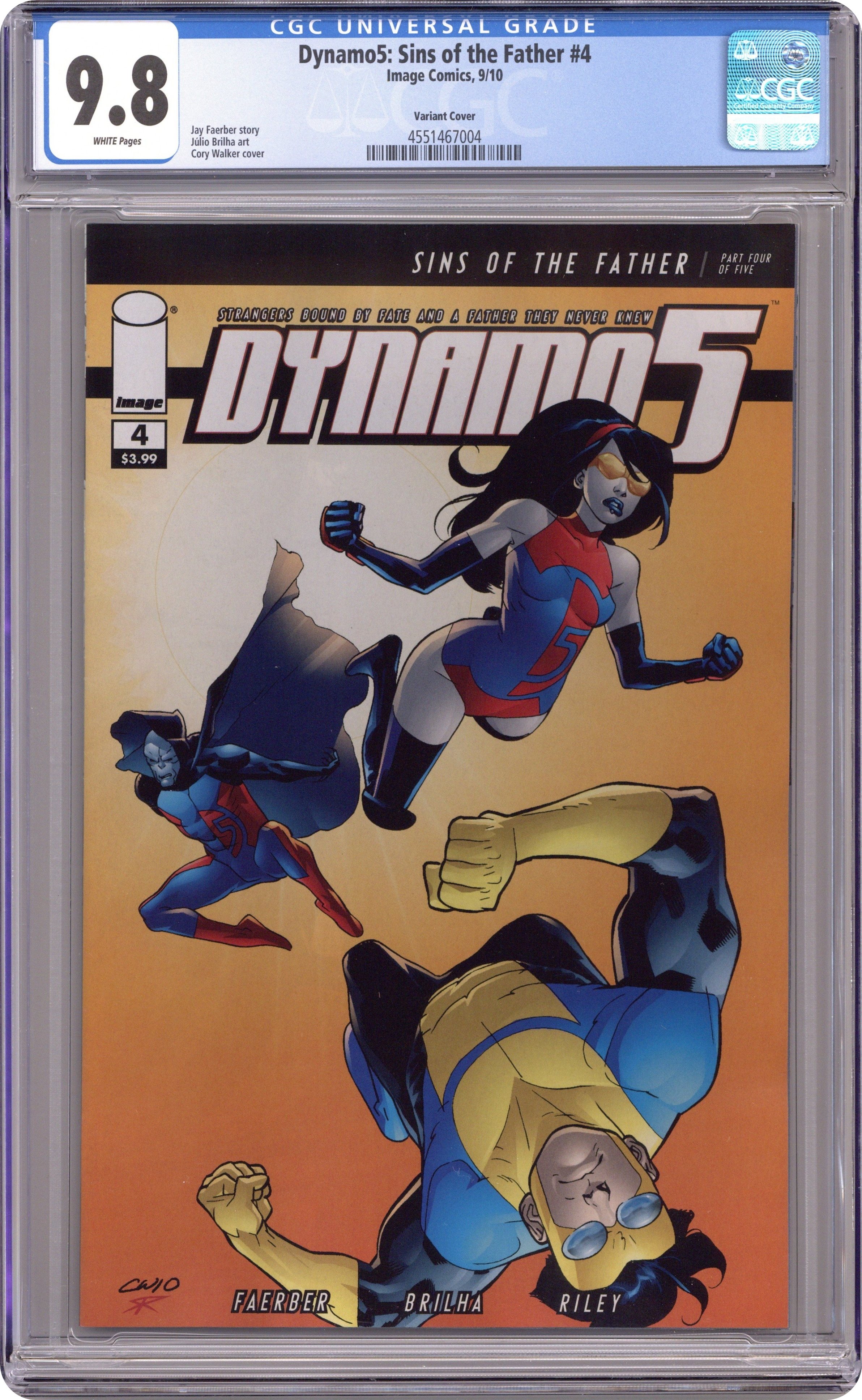 Dynamo 5 Sins of the Father (2010 Image) 4B CGC 9.8