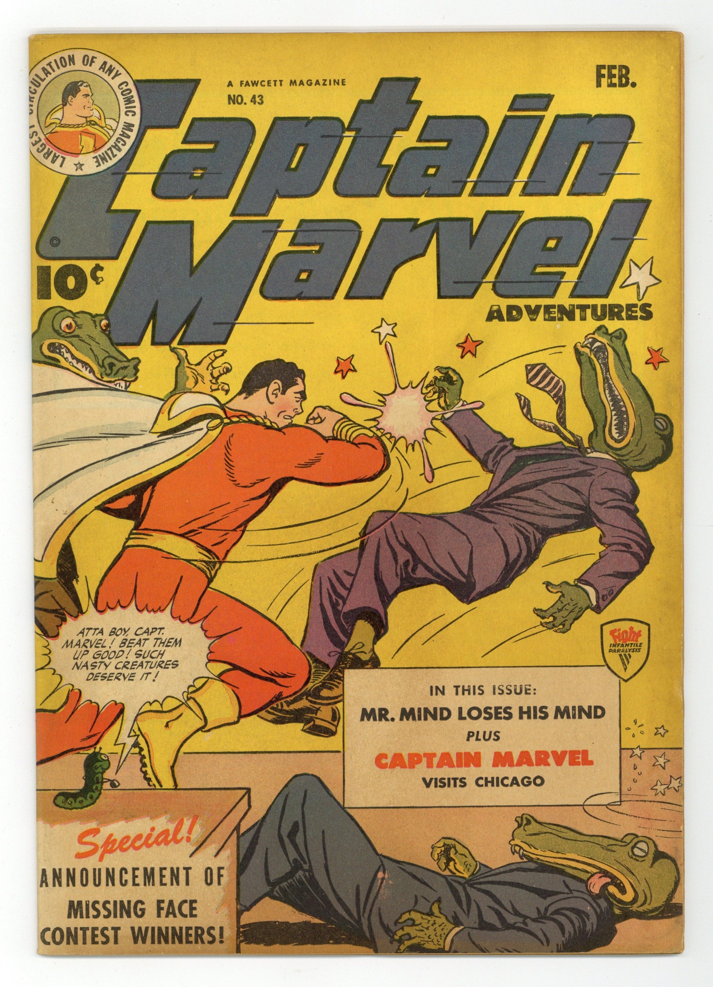 Captain Marvel Adventures (1941-1953 Fawcett) 43 FN- 5.5