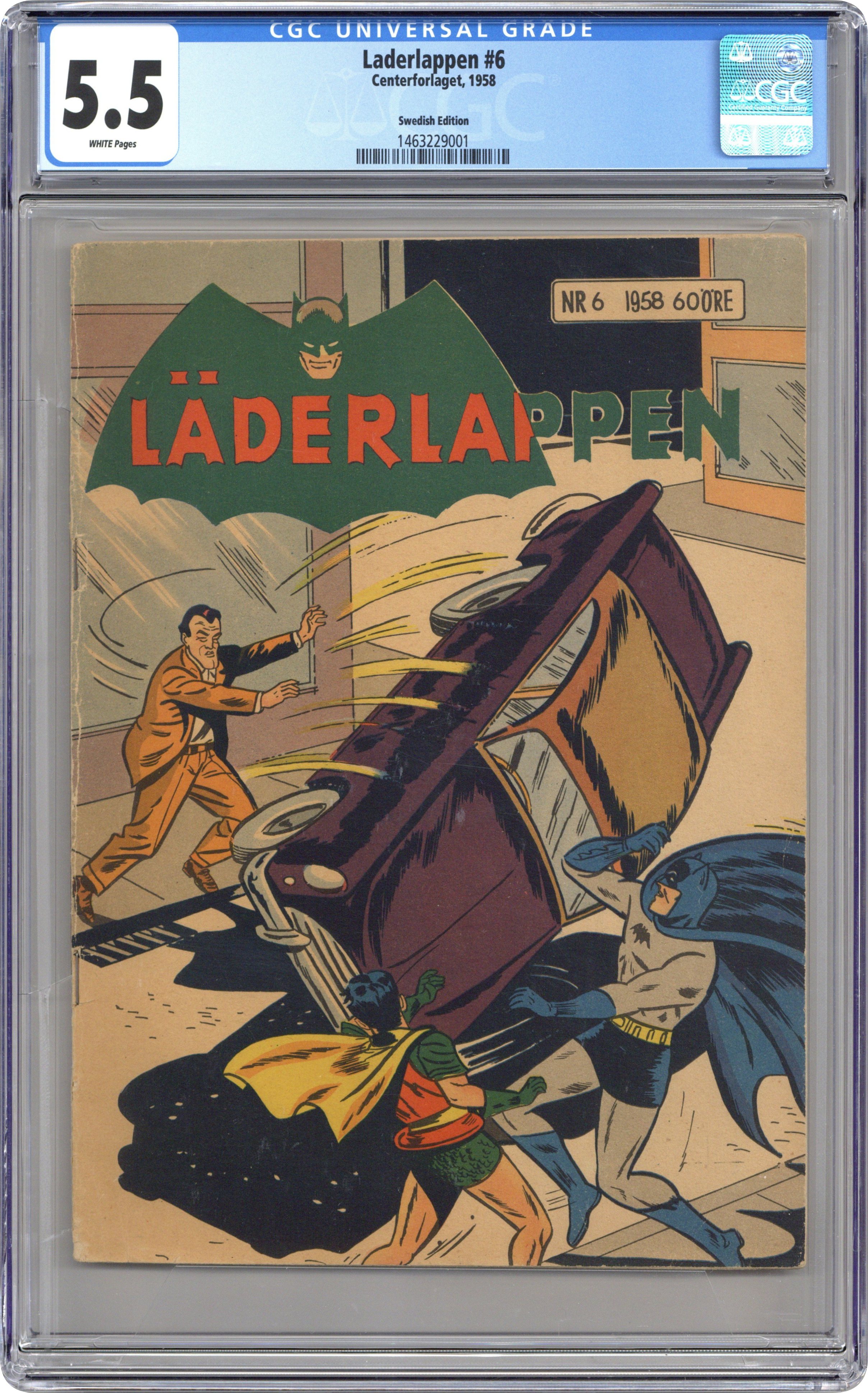 Laderlappen (Swedish 1956 Centerforlaget) Batman 1958, #6 CGC 5.5