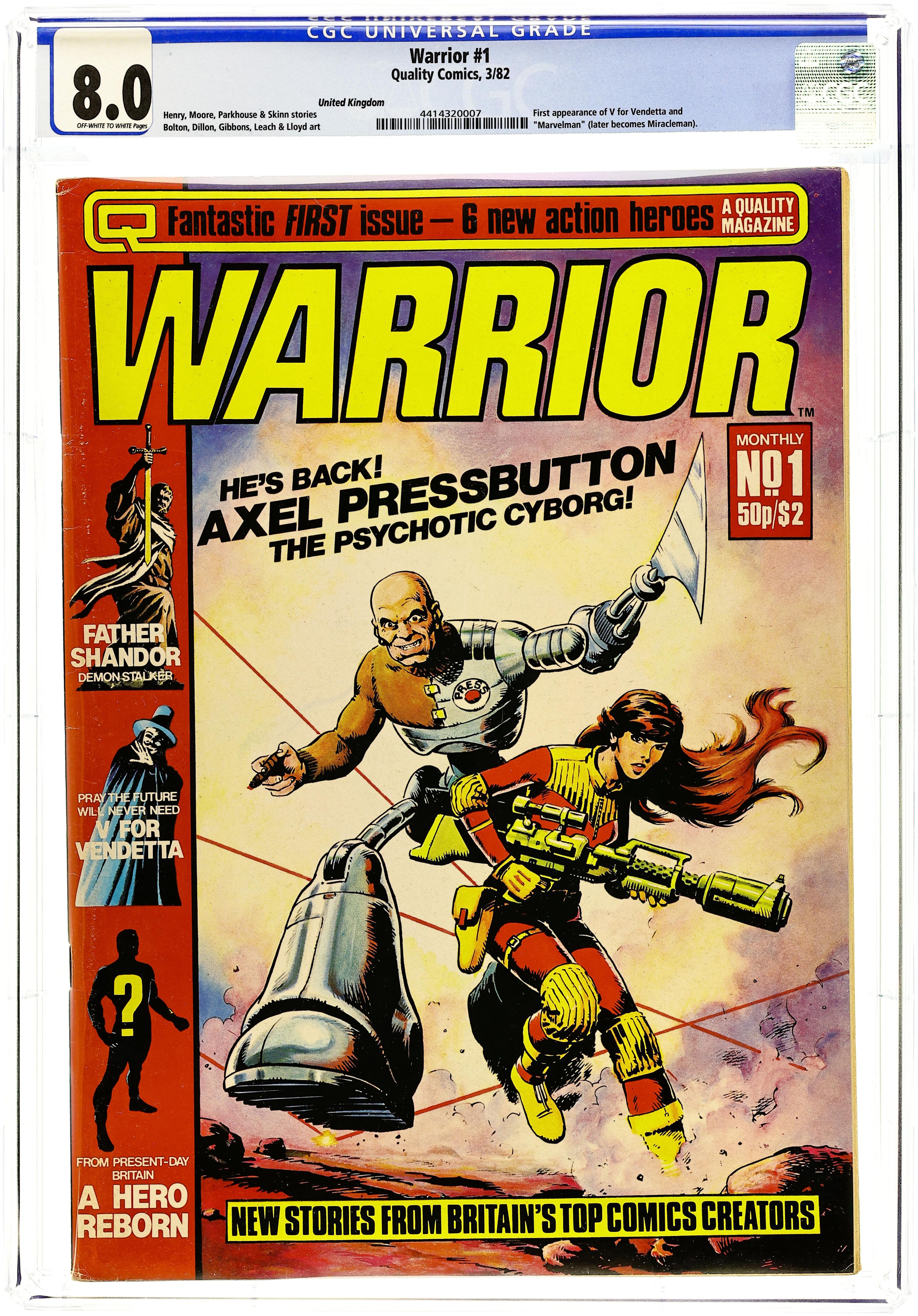 Warrior (1982 Quality) UK 1 CGC 8.0
