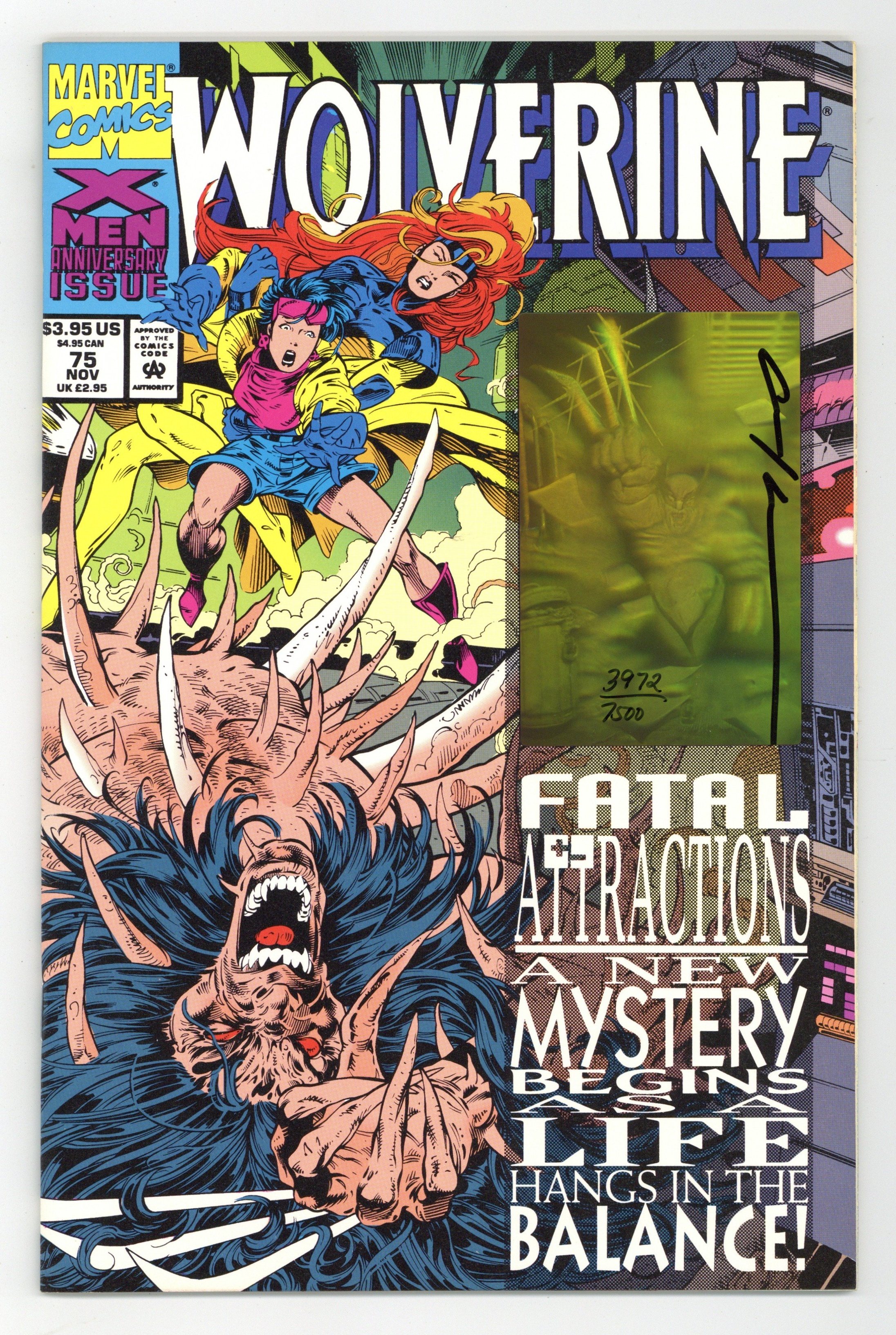 Wolverine (1988 1st Series) 75DF.SIGNED FN/VF 7.0