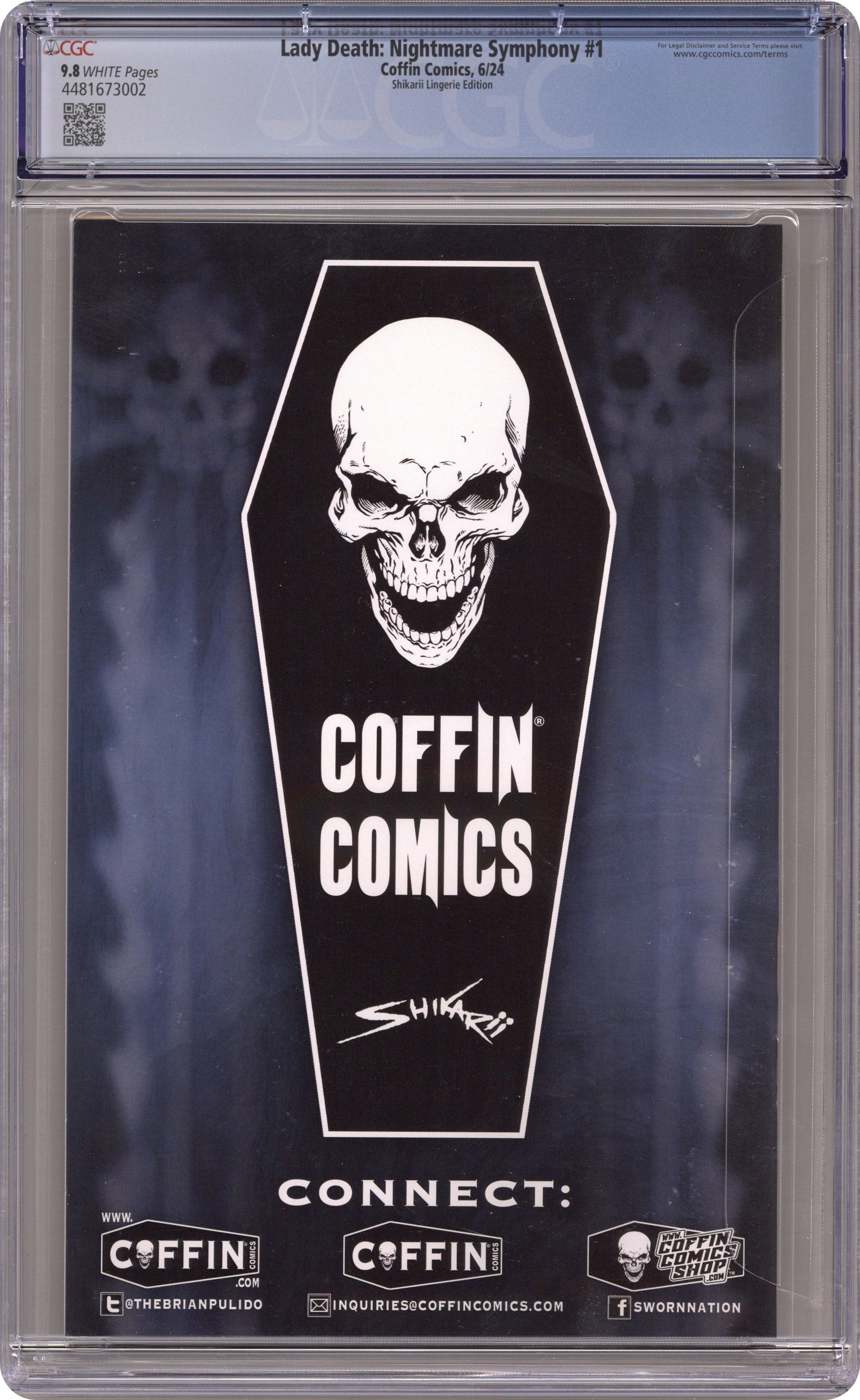 Lady Death Nightmare Symphony (2019 Coffin) 1SHIKARII.D CGC 9.8