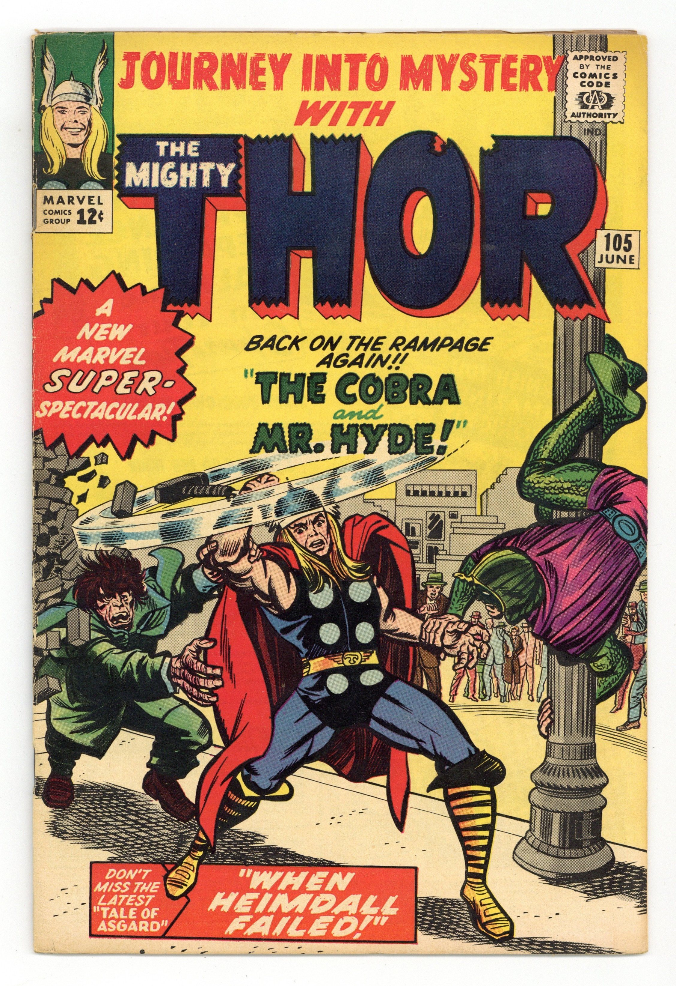 Thor (1962 Marvel 1st Series Journey Into Mystery) 105 VG- 3.5