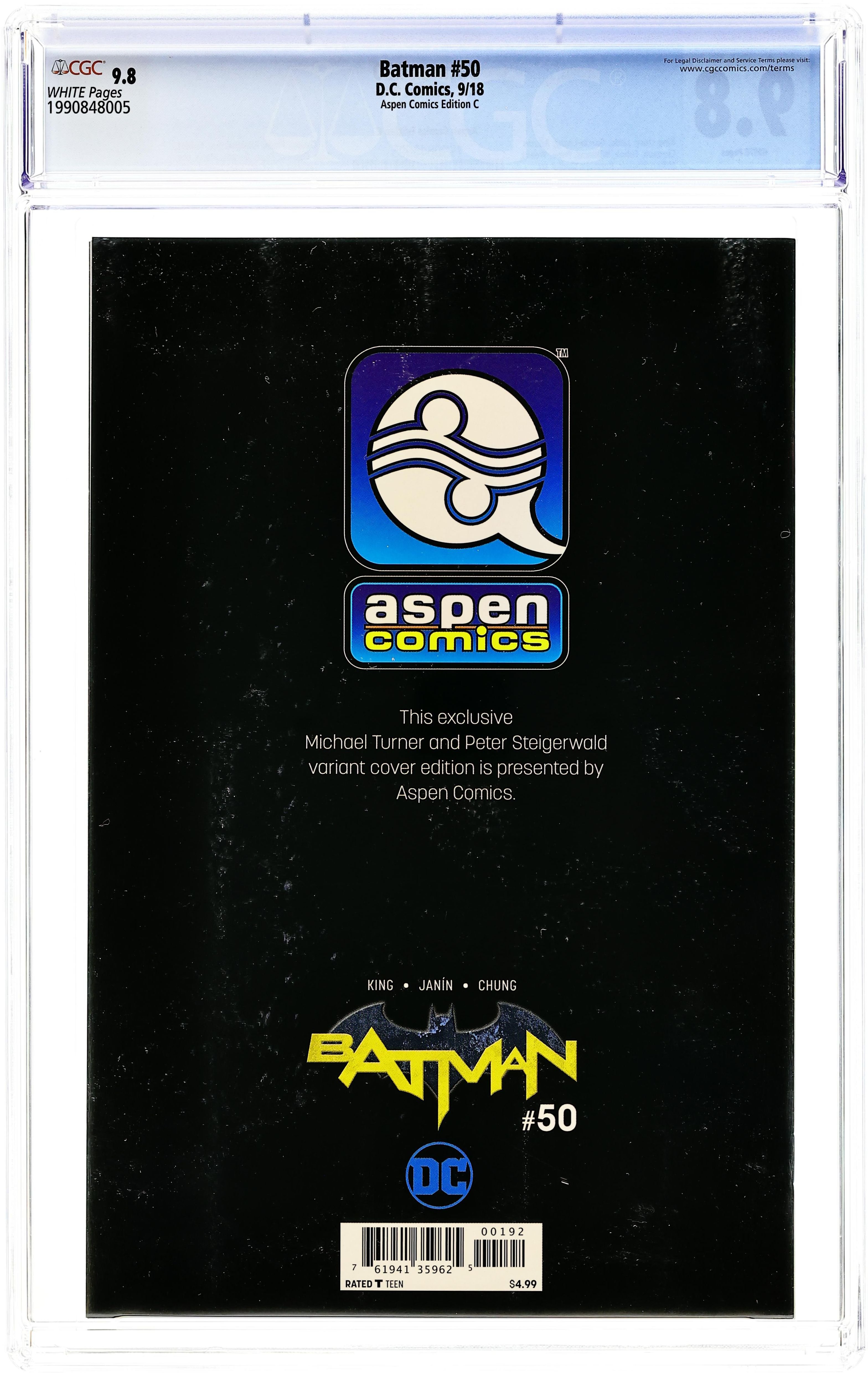 Batman (2016 3rd Series) 50ASPEN.C CGC 9.8