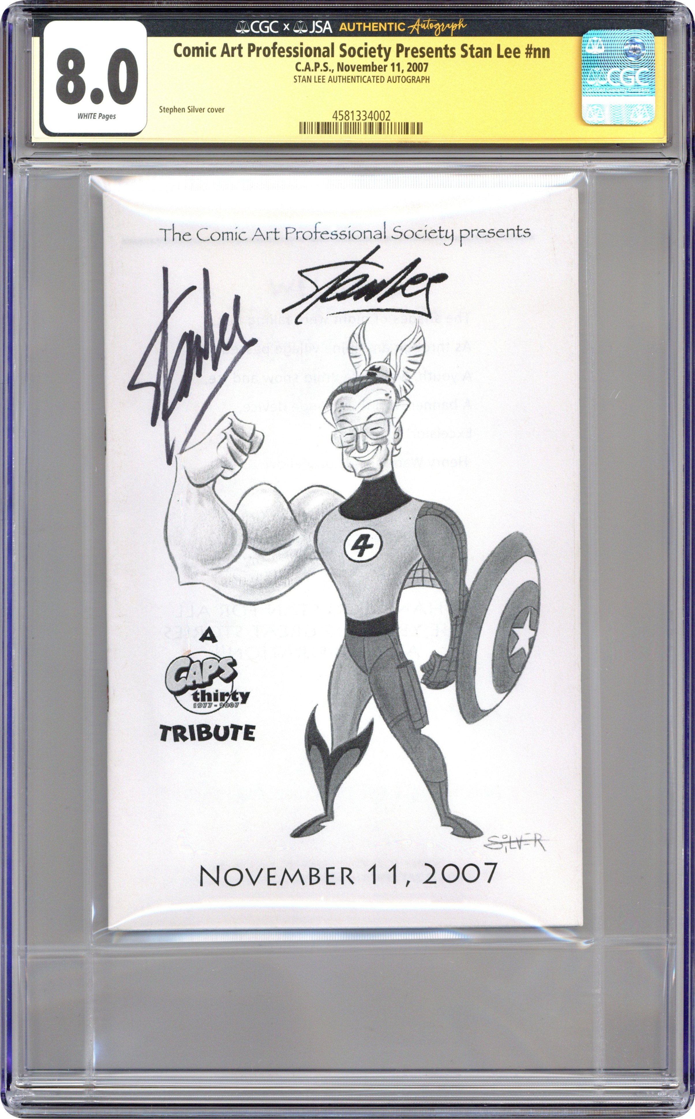 CAPS Newsletter (1977 Comic Art Professional Society) 2007 CGC 8.0 JSA ...