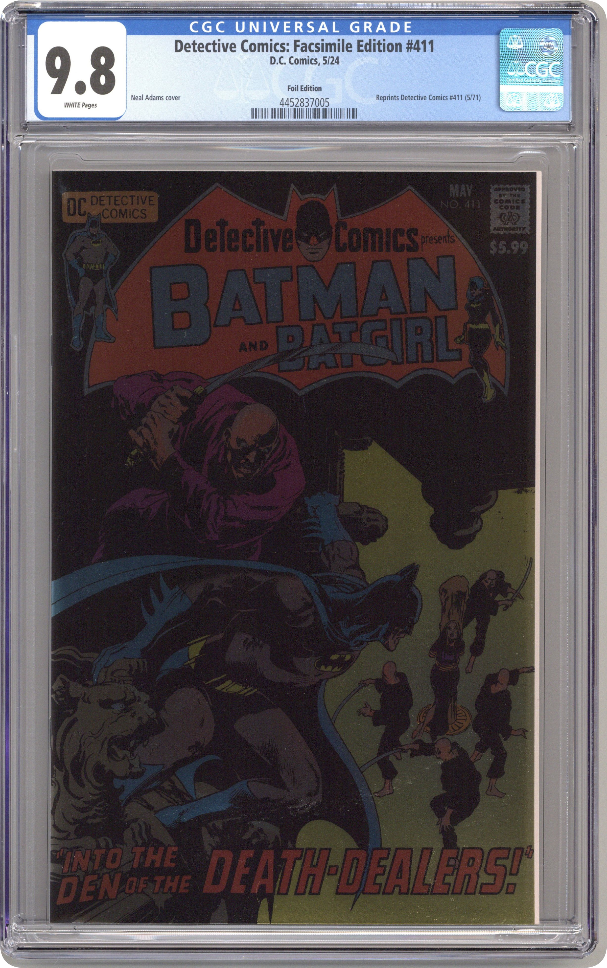 Detective Comics (1937 1st Series) Facsimile Edition 411C CGC 9.8
