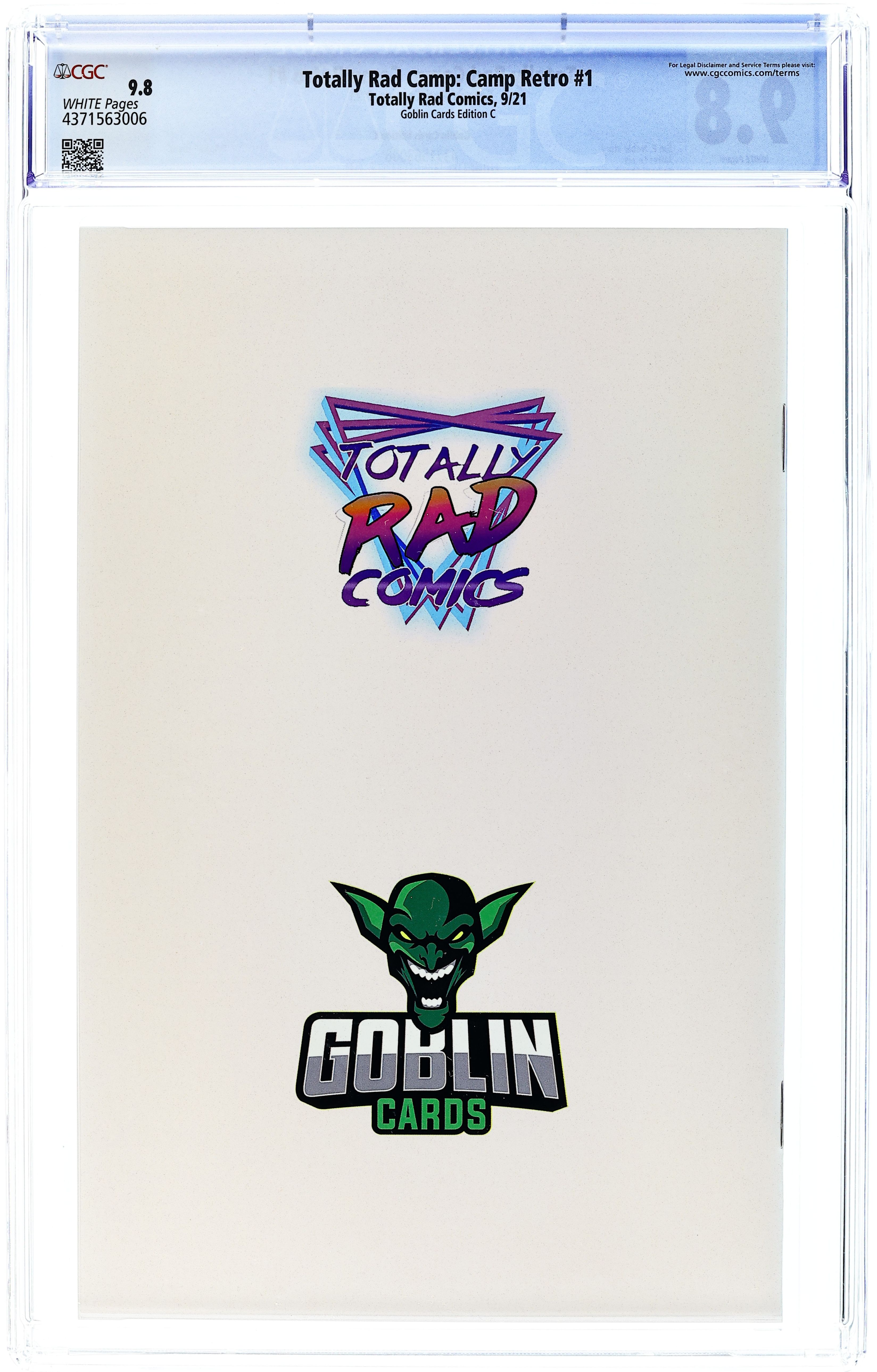 Totally Rad Camp Camp Retro (2021 Totally Rad Comics) 1GOBLIN.C CGC 9.8