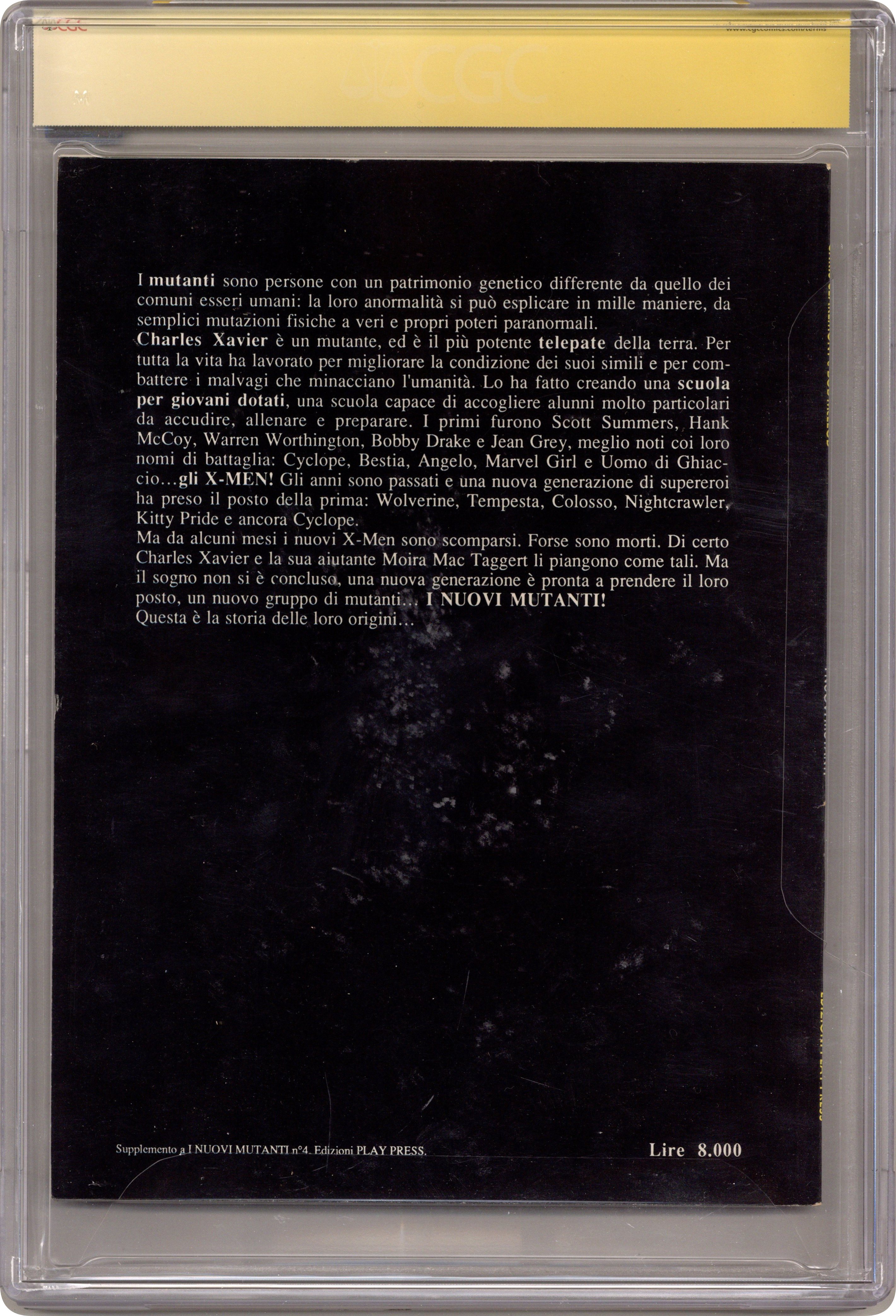 I Nuovi Mutanti (Italian 1989 Edizioni Play Press) Marvel Graphic Novel ...