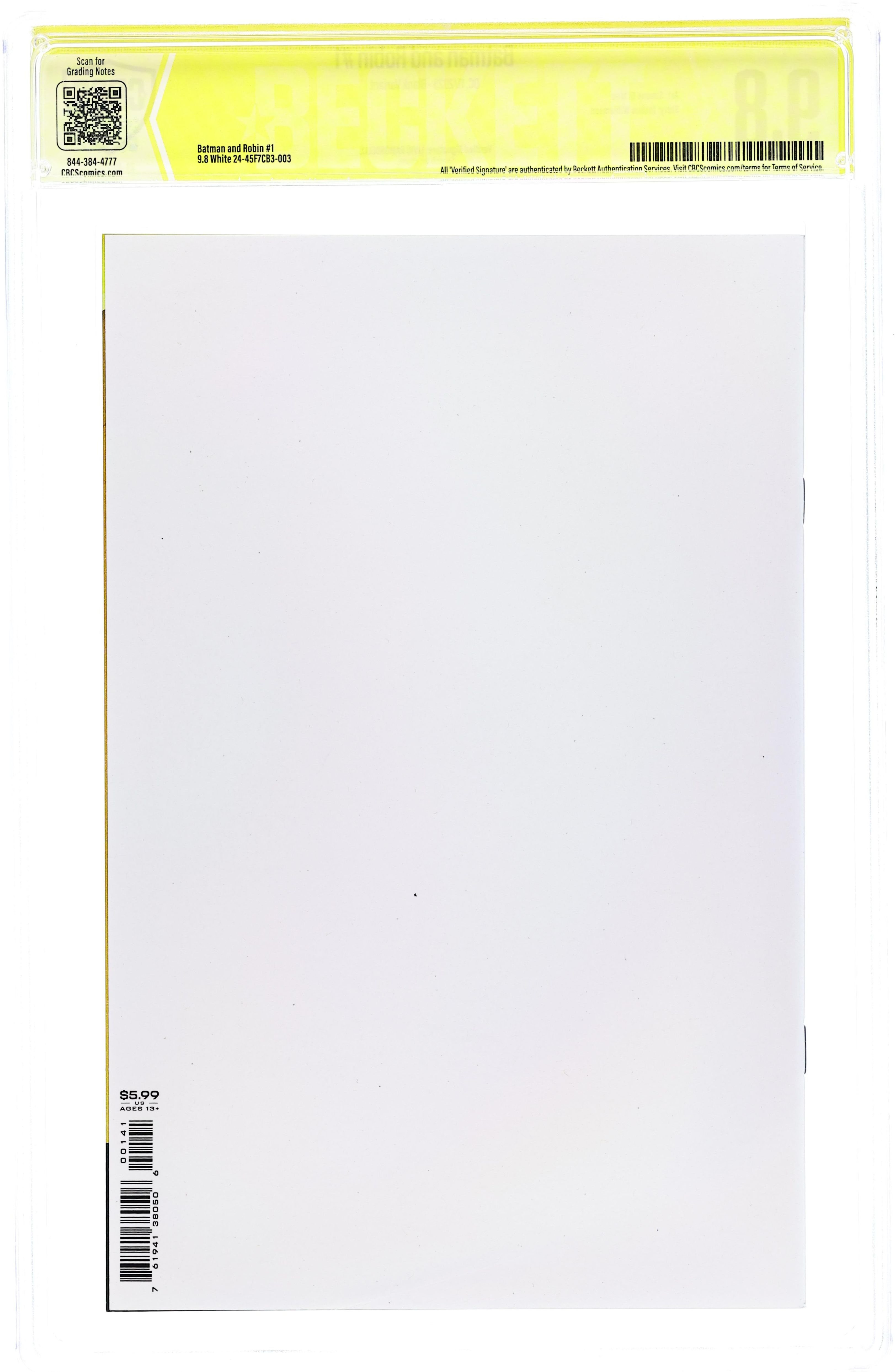 Batman and Robin (2023 DC) 1D CBCS 9.8 Verified Sig Ramondelli