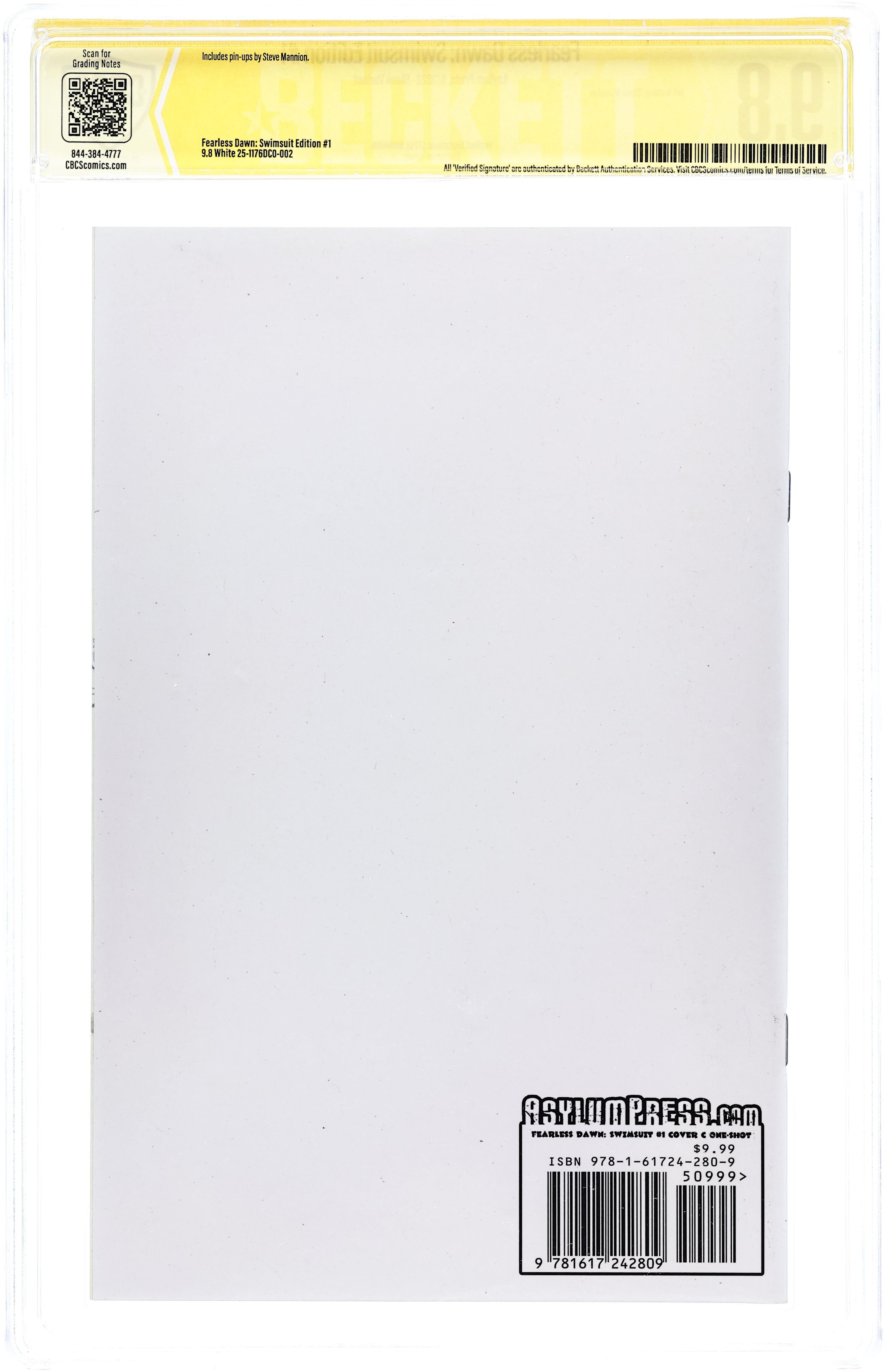 Fearless Dawn Swimsuit Edition (2022 Asylum Press) 1C CBCS 9.8 Verified ...