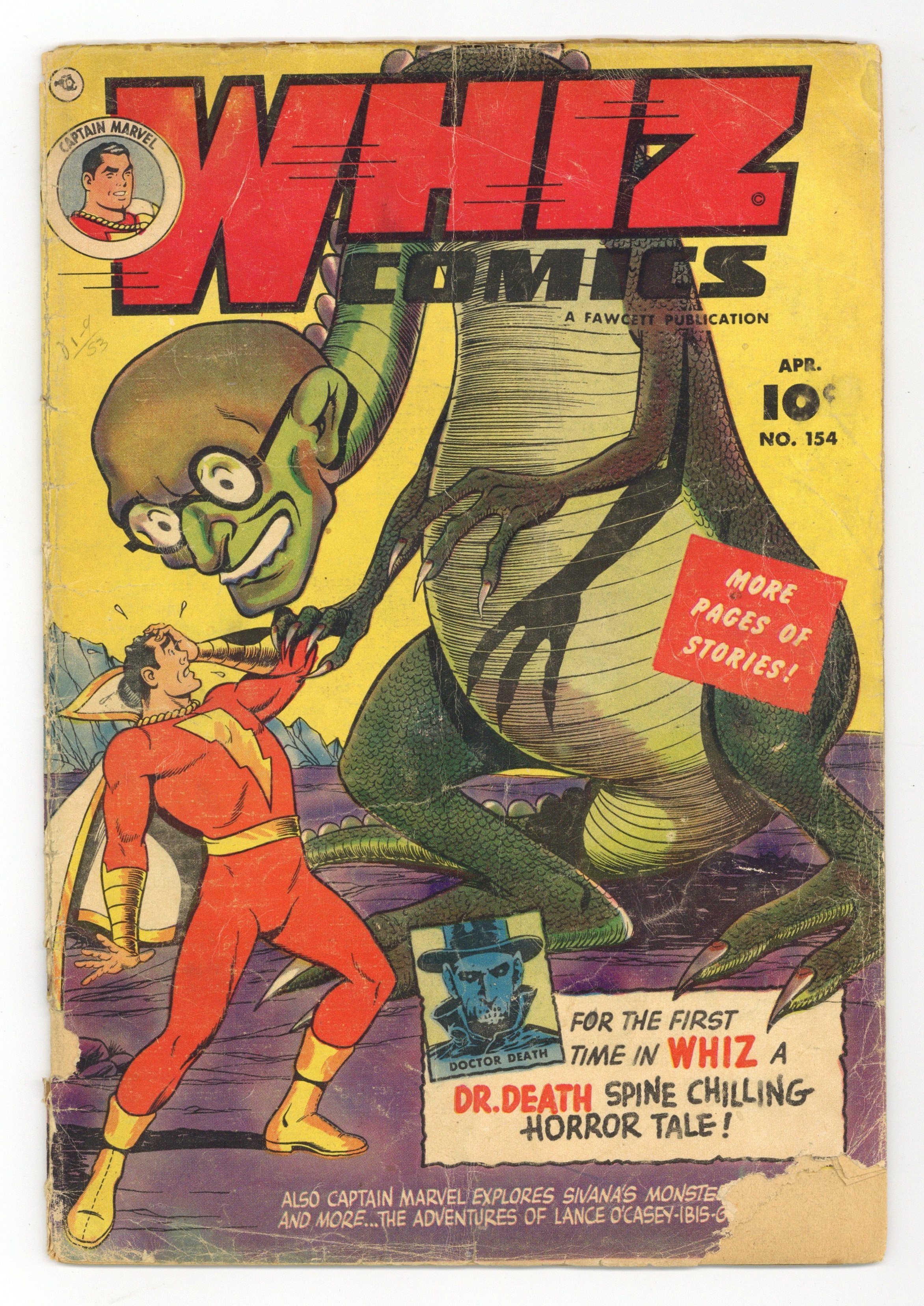 Whiz Comics (1940 Fawcett) 154 GD- 1.8