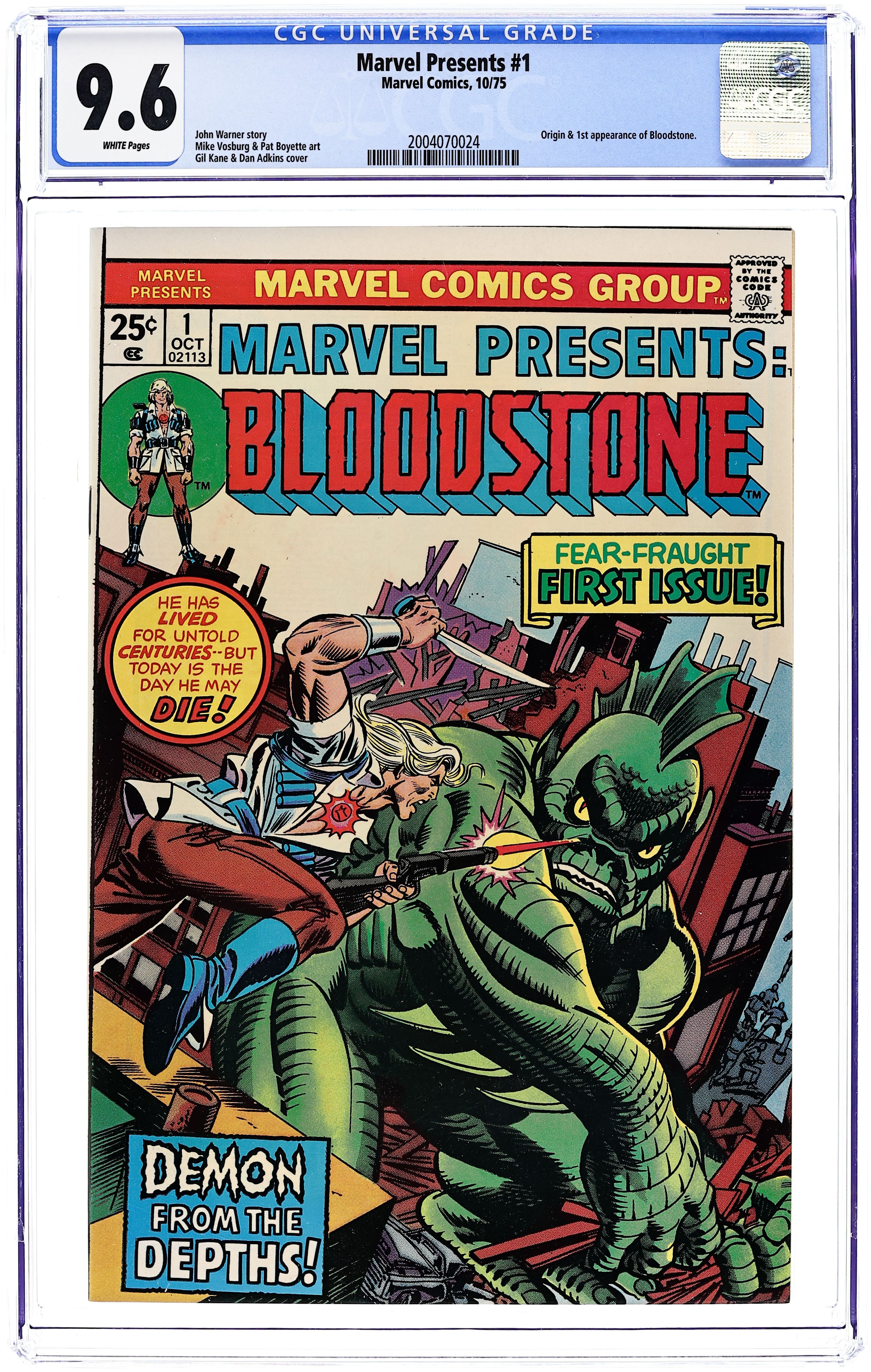 Marvel Presents (1975 Marvel) 1 CGC 9.6